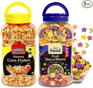SWAD Fruit Stars N Moons & Honey Corn Flakes (Multigrain High Fibre ...