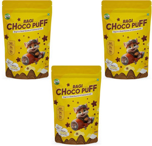 Veg4U Ragi Choco Puff Crunch Chocolate Cereal Source of Calcium And ...