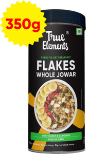 True Elements Whole Jowar Flakes, Honey & Almonds, No Added Sugar ...