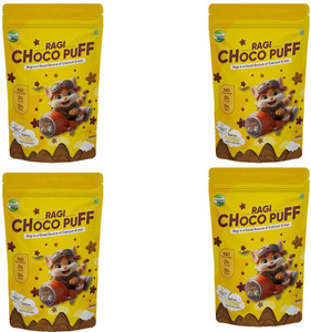 Veg4U Ragi Choco Puff Crunch Chocolate Cereal Source of Calcium And ...