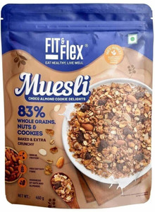 FIT & Flex Baked Muesli - Choco Almond Cookie Delights - 450g Pouch ...