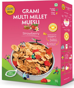 Grami Superfoods Grami Multi Millet Muesli Strawberry-500g Box Price in ...