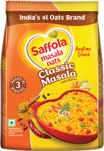 Saffola Masala Oats Classic Masala, Anytime Snack, Ready in 3 mins ...