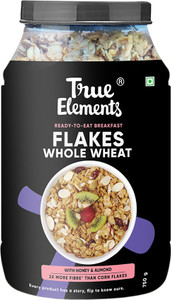 True Elements Wheat Flakes with Honey & Almonds - No Added Sugar ...