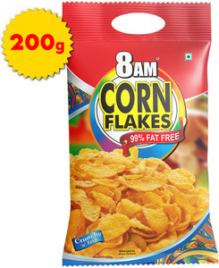 8AM Corn Flakes, Crunchy & Tasty Snack, Breakfast Cereal Delicious and ...