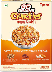 Manna Go Grains Crunchies - Caramel Multigrain Kids Breakfast Cereal ...