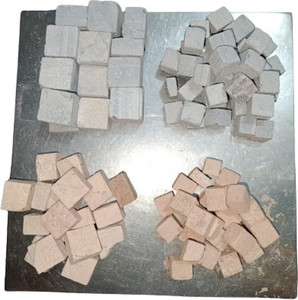 SUBHSAVITRI 2kg red and black tiny slate cube and big size cube slate ...