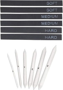 Qalam Kaari Compressed Charcoal Sticks with Paper Blending Stump for ...