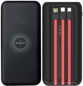 GlowGadgets Beam 10000 mAh Wireless Powerbank with Inbuilt Cables ...