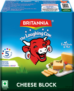 Britannia The Laughing Cow Processed Cheddar Cheese Block Price in ...