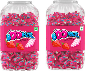 Boomer Bubble Gum, Jar of 294 Gums Strawberry Chewing Gum Price in ...