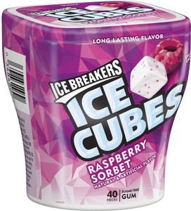 Ice Breaker Ice Cube Raspberry Sorbet Sugar Free Gum Made With Xylitol ...