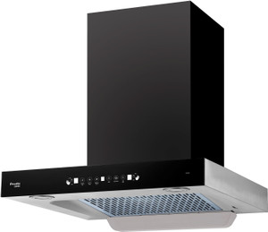 Preethi KH307 Auto Clean Wall Mounted Black, Silver 1200 CMH Chimney ...