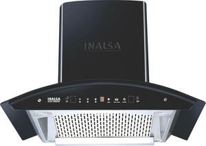 Inalsa HECTOR 60BKMAC Auto Clean Wall Mounted Black 1500 CMH Chimney ...