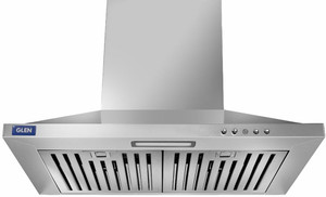 Glen (6050 IN SS) Electric Kitchen Chimney, Pyramid Shape SS Baffle ...