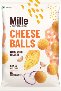 Millé: A Supergrain Co. Cheese Balls, Made with Millets, Not Fried, No ...