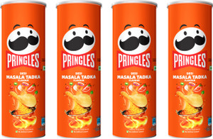 Pringles Potato Chips Desi Masala Tadka Flavor Pack of 4, Crispy Snack ...