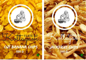 Taste Of Kottayam Combo Pack - Cut Banana Chips & Jackfruit Chips Chips ...