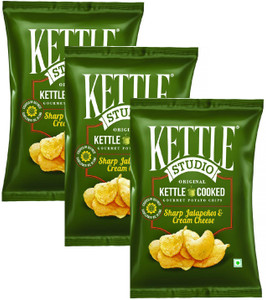 KETTLE Studio Potato Chips | Sharp Jalapenos and Cream Cheese - 125gm ...