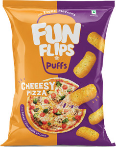Fun Flips Puffs - Cheeesy Pizza Puffcorn Price in India - Buy Fun Flips ...