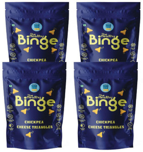 The Healthy Binge Chickpea Protein Triangles Pack of 4 Cheese Chips ...