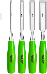 Wulf Heavy Duty Wooden Chisel Tool Set (4 Pcs-0.25 inch - 1 inch) Bevel ...