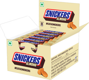 SNICKERS Almond Filled Chocolate Loaded with Nougat & Caramel, Show Box ...