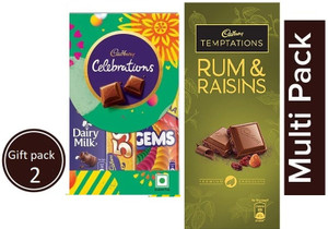 Cadbury Celebrations 62g & Temptation Rum and Raisin Milk Chocolate 72g ...