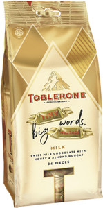 Toblerone Tiny Big Word Big Message Swiss Milk Chocolate 34 Pieces ...