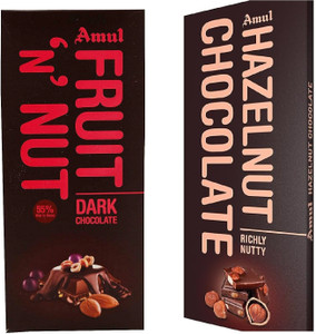 Amul FRUIT N NUT + HAZELNUT CHOCOLATE Bars Price in India - Buy Amul ...