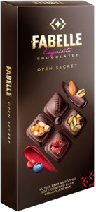 Fabelle Open Secret - Dark Chocolate Bar, Visible Nuts & Berries Bars ...