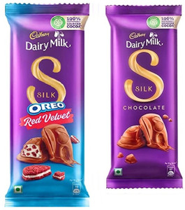Cadbury Dairy Milk Silk Oreo Red Velvet & Dairy Milk Silk Chocolate Bar ...