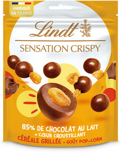 LINDT Sensation Crispy 85% Milk Chocolate Crispy Heart Toasted Cereal ...
