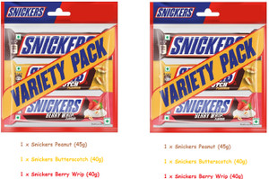 SNICKERS Chocolate Variety Pack - 125gm (Pack of 2) | Premium Flavoured ...