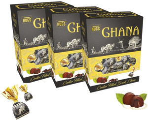 HUGS Ghana Twist Dark Chocolate Gift Box(10 pcs x Pack of 3) Truffles ...