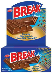Tiffany Break Crunchy Wafer 4 Fingers In Creamy Milk Chocolate Bars ...