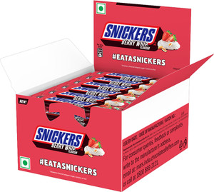 SNICKERS Berry Whip Flavour Chocolate Loaded with Peanuts, Nougat ...