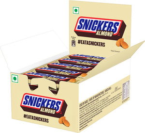 SNICKERS Almond Filled Chocolate Loaded with Nougat & Caramel, Show Box ...