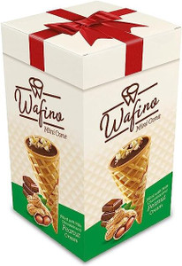 Wafino Mini Cone inside Milk Chocolate With Crunchy Peanut Pieces Love ...
