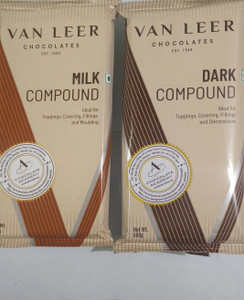Van Leer van leer milk dark compound chocolate 500gm pack of 2 Bars ...