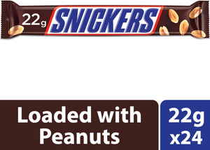 SNICKERS Peanut Filled Chocolate , Loaded with Nougat & Caramel Bars ...
