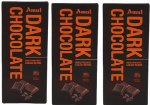 Amul Dark Chocolate- 55% Rich In Cocoa Bars Price in India - Buy Amul ...