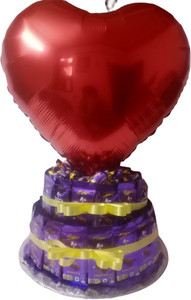 Cadbury Dairy Milk and Eclairs candy with Heart Shape Foil Balloon Bars ...
