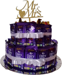 Cadbury Dairy Milk & Melody Combo & Mr & Mrs Cake Topper Bars Price in ...