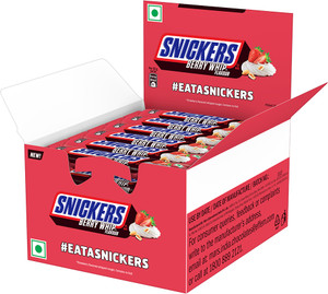 SNICKERS Berry Whip Chocolate Bar with Peanuts, Nougat & Caramel Bars ...