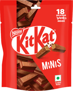 NESTLE KitKat Minis, Chocolate Coated Wafer, Miniature Share Bag,126 g ...