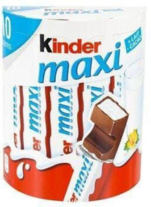 Kinder Maxi Rich In Milk Fine In Milk Chocolate Milky Filling Bars ...