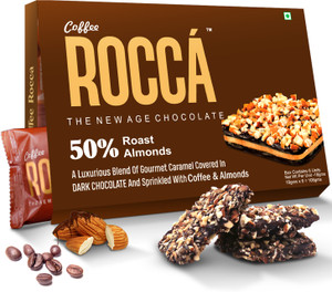 Rocca 108 Gram Gourmet Caramel Covered in Dark Chocolate with Rosted ...