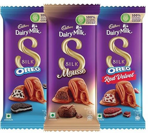 Cadbury Dairy Milk Silk Oreo & silk mousse & Silk Red Velvet Bars Price ...