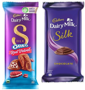 Cadbury Dairy Milk Silk Oreo Red Velvet Chocolate & Dairy Milk Silk ...